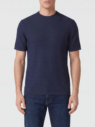 Emporio Armani T-shirt slim fit en laine vierge c&ocirc;tel&eacute;e &agrave; col rond