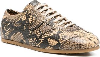 Dries Van Noten Snakeskin Calfskin Flat - Multicolor