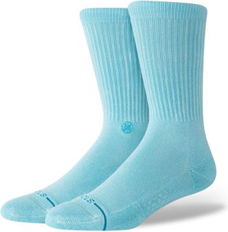 Stance Icon Dyed Crew Socken Electric Blue | Gr&ouml;&szlig;e L 43-47