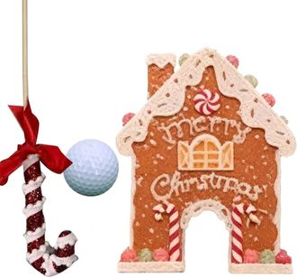 Generico Miniatur-Thematik Lebkuchen, Golfspiel, Weihnachtsdekoration, Miniatur-Spielzeug f&uuml;r Versammlungen und Urlaub, komplettes Set mit festlichem Design, l