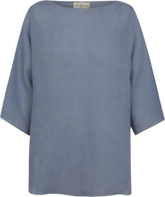 Cortana Femme, Blouses et Chemises, Bleu, Taille: 42 FR Haut Oversize