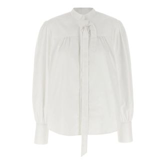 Prada Schleifenbluse - - Blouses & Shirts - Damen - Wei&szlig; - L