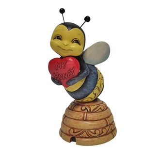 Enesco Jim Shore Heartwood Creek Miniaturfigur, Honigbiene mit Herz, 8,5 cm, Mehrfarbig
