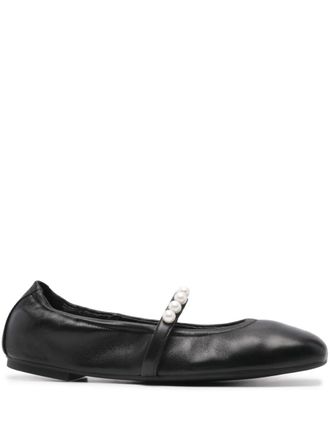 Stuart Weitzman ballerines Goldie en cuir - Noir