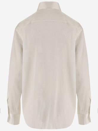 Her Shirt Womens Stretch Silk Shirt Ludovica White
