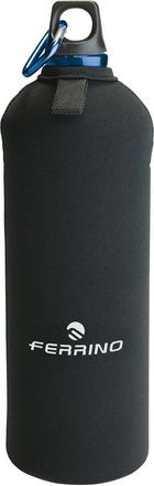 Ferrino Flasche Aluminium neodrink mit Neopren Tasche und Karabiner, rot, 0,75 Litros