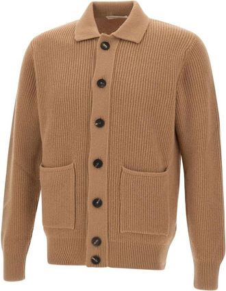 FILIPPO DE LAURENTIIS Homme, Pulls, Brun, Taille: 2XL Veste Tricotée en Laine et Cachemire