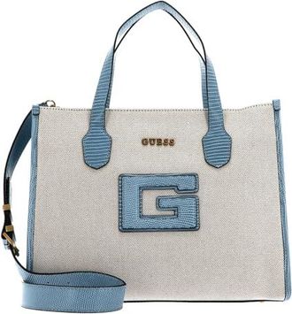 Guess G Status Compartment Tote Natural/Light Denim