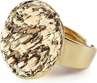 SHIMANO Shabama Damenring Bronx Messing Vergoldet Flash Vergoldet Verstellbar