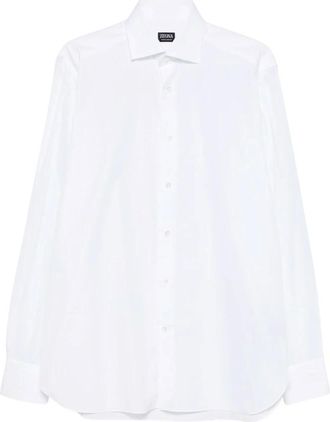 Ermenegildo Zegna Homme, Chemises, Blanc, Taille: 2XL Long Sleeve Dress Shirt