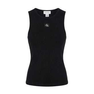Calvin Klein Jeans Damen, Oberteile, Schwarzk, MGr&ouml;&szlig;e