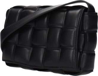Bottega Veneta Femmes Sac Bandouli&egrave;re Cassette Cuir Noir