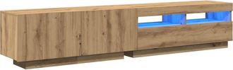 Generic TV Schrank mit LED - 200x35x40 cm, Leuchten Lowboard, Sideboard, Fernsehschrank, Fernsehtisch, TV M&ouml;bel, Tisch, Board, HiFi-Schrank (Handwerklich gefe