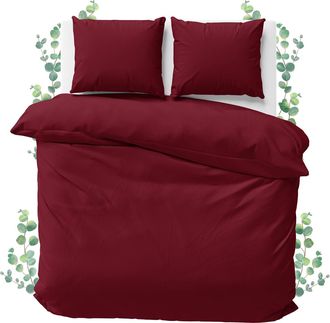 Jacobson Bettwäsche 155x220 Set - 100% Baumwolle Bettbezug 155x220 cm + 2 Kissenbezüge 80x80 cm, Perkal Bettwäsche 3-teilig mit Reißverschluss (155x220cm, Bord