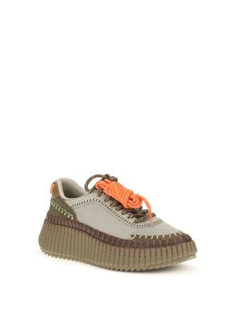 Chlo&eacute; Womens Nama Sneakers Army Green