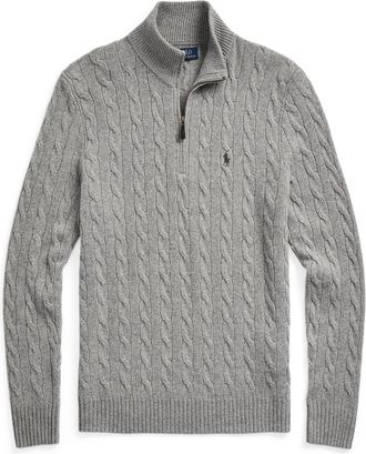Ralph Lauren Troyer aus Wolle mit Kaschmir in Zopfstrick-Optik in