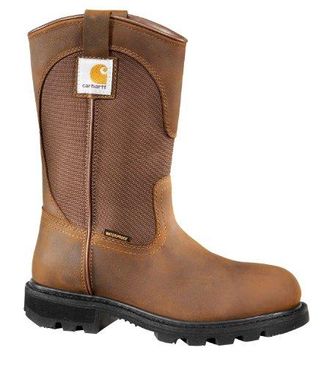 Carhartt Work in Progress Womens Wellington Waterproof Work Boot Round Toe Brown 10 D