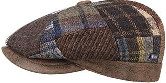 LIPODO Casquette City Bic Patchwork Homme - Made in Italy Gavroche Laine pour lhiver avec Visiere, Doublure, Visiere Hiver Automne-Hiver - 59 cm Multicolore