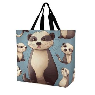 Generic Furet Poilu Sac Cabas D&eacute;contract&eacute; Sacs L&eacute;ger Sac A Main Femme Pour Voyage Plage Quotidienne