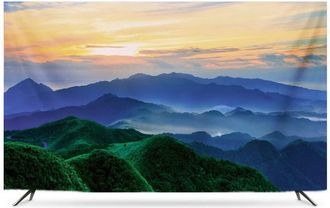 Generic EIN Bild Von Bergen/w&auml;ldern/sonnenscheinstaub/Fernseher Cover 32/37in Sunblock Tv -Tuch/Computer Cover Desktop/wandh&auml;nge/gebogener Bildschirm/Abdeckun