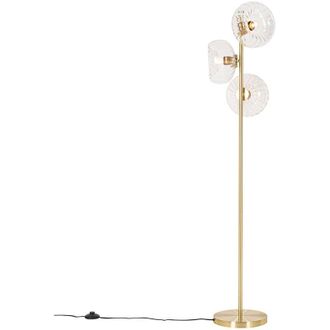 QAZQA Art-Deco-Stehlampe Gold mit Glas 3-flammig - Ayesha