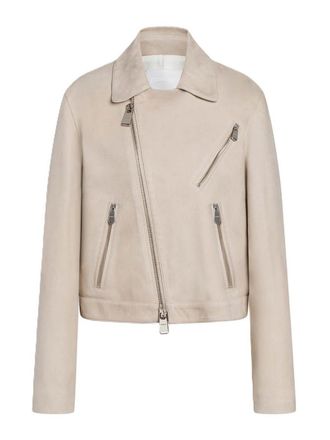 Dondup Lederjacke - Wei&szlig;