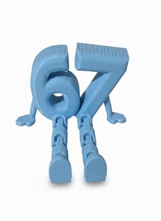 Generico Six Seven Brainrot Mini 3D - bewegliche Figur Mini Steal a Brainrot, Figur 67 Brainrot, Schreibtischdekoration