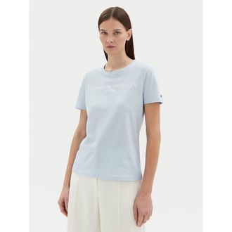 Tommy Hilfiger T-Shirt WW0WW40276 Himmelblau Regular Fit