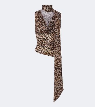Blumarine Top &agrave; motif l&eacute;opard