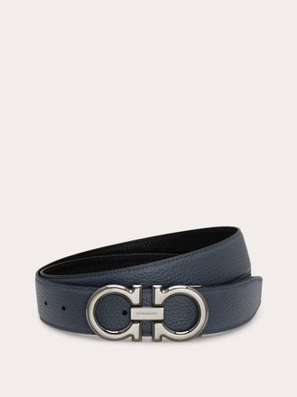 Ferragamo Damen Verstellbarer Gancini Wendeg&uuml;rtel Grau