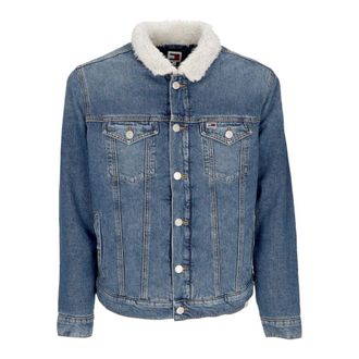Tommy Hilfiger Sherpa Flag Trucker Jeansjacke - - Jackets - Herren - Blau - XL