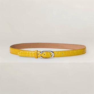 Reptiles House Callie Buckle Straußengürtel 25 mm - Gelb