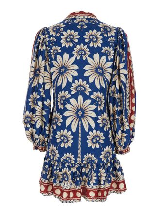 Farm Rio Luna Midi Dress - Blue