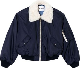 Re/Done Cropped-Bomberjacke - Schwarz