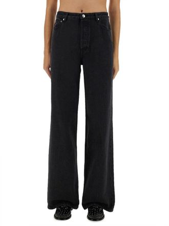A.P.C. Wide Leg Cotton Jeans - Black