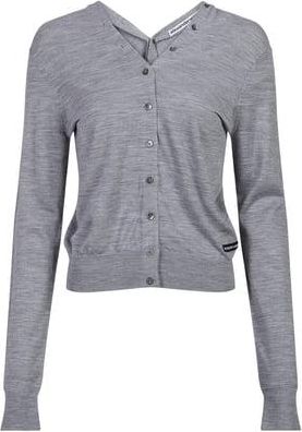 Alexander Wang Cardigan &agrave; col v boutonn&eacute;e et d&eacute;collet&eacute; dos en laine