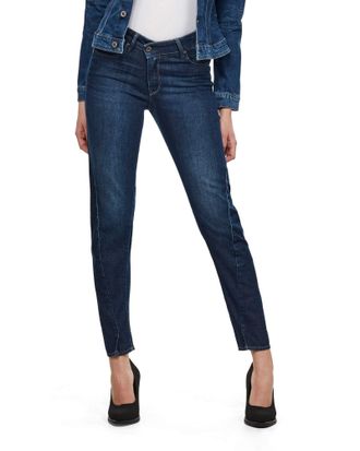 G-Star RAW Damen Straight Jeans Joci 3D Mid Waist Slim, Blau (Worn In Cobalt C046-B180), 32W / 34L