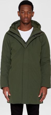 Knowledge Cotton Apparel Herren vegan Jacke Long Shell Forest Night Gr&uuml;n
