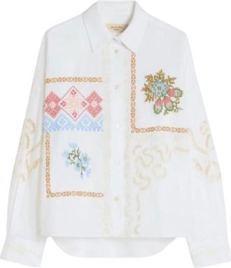 Max Mara Femme, Blouses et Chemises, Blanc, Taille: 40 FR Chemise en popeline de pur coton