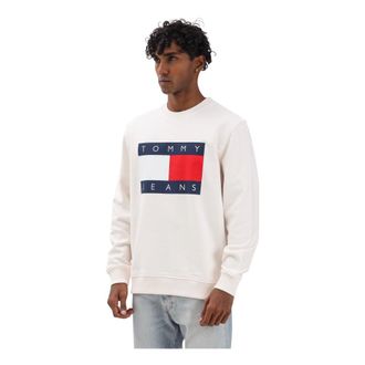 Tommy Jeans Herren, Sweatshirts & Hoodies, Wei&szlig;, SGr&ouml;&szlig;e