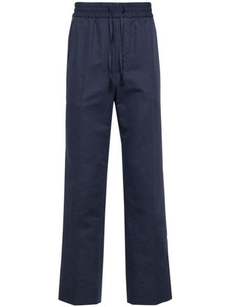 Brioni pantalon à coupe fuselée - Bleu
