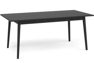 Konsimo Vidis Esstisch ausziehbar 160-200 cm inkl. Tischplatte Helle Eiche/Schwarz Esszimmertisch Vintage - Landhaus - 200x90x75 cm - Tisch K&uuml;chentisch Speise