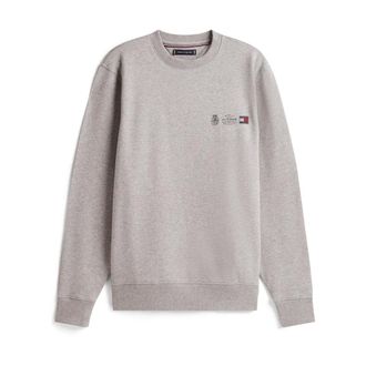 Tommy Hilfiger Homme, Sweatshirts et sweats &agrave; capuche, Gris, Taille: S SweaT-shirt ras du cou avec d&eacute;tail embl&egrave;me