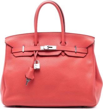 Herm&egrave;s Crossbody Bags - Clemence Birkin Retourne 35 - Gr. unisize - in Rot - f&uuml;r Damen