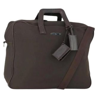 Ferragamo Sac de voyage en toile Pre-owned - Femme - Pre-owned - Brun - Taille: ONE Size