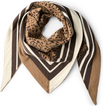 Street One Dreieckstuch mit Leo-Muster Cinnamon Brown A