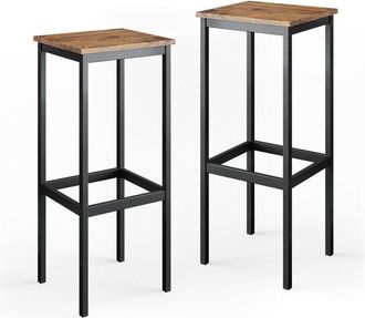 Vicco Tabouret de bar Fyrk, Ch&ecirc;ne rustique, 32 x 78 cm 2 pi&egrave;ces