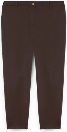 Fiorella Rubino Femme, Pantalons, Brun, Taille: 36 FR Pantalon Coupe Carotte en Maille Milano