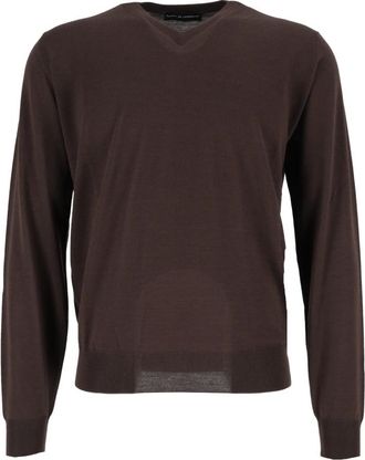FILIPPO DE LAURENTIIS Scollo V ML Strickware - - Knitwear - Herren - Braun - M