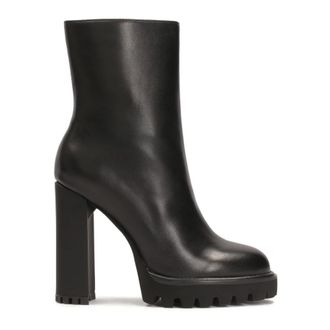 Kazar Minimalistische schwarze Stiefel mit hohem Absatz und Plateau.Dieses Produkt f&auml;llt klein aus. - - Shoes - Damen - Schwarzk - 37 EU